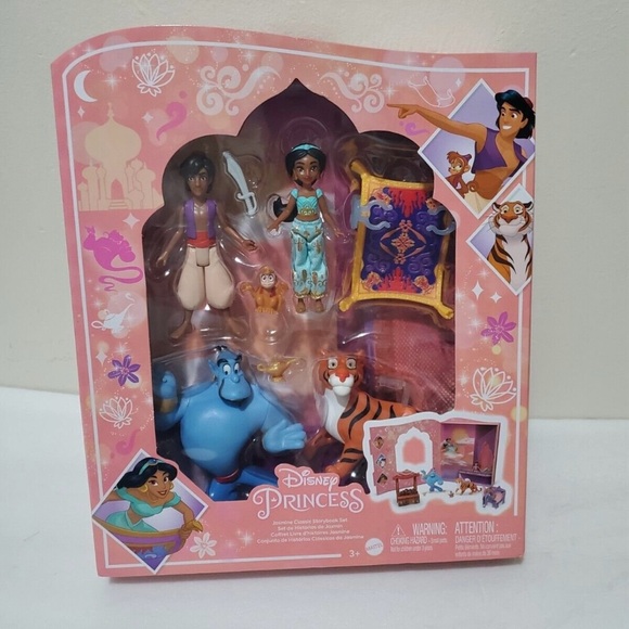Disney | Toys | Mattel Disney Princess Jasmine Storybook Set With 6 Key ...